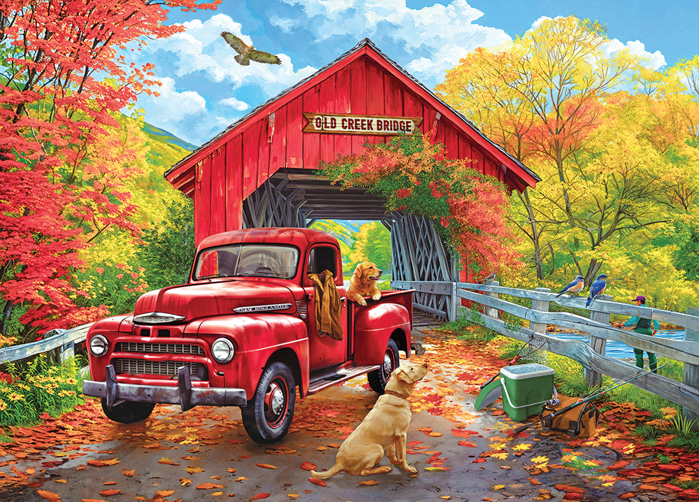 Red Covered Bridge Jigsaw Puzzle – Mary Maxim Ltd