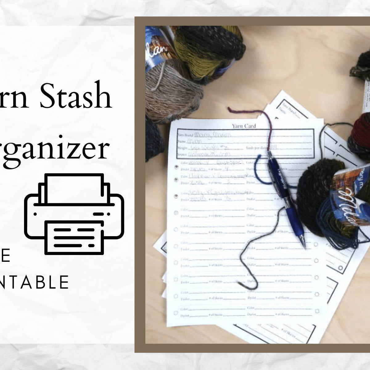 Yarn Stash Organizer | Free Printable – Mary Maxim Ltd