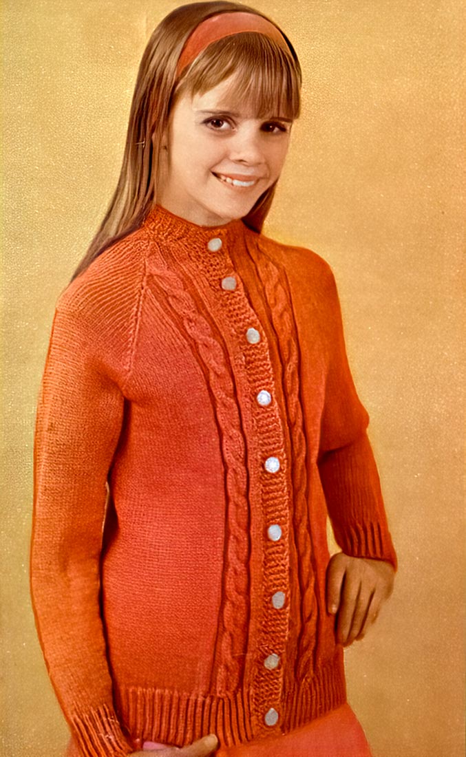 Girls' Cable Cardigan Pattern – Mary Maxim Ltd
