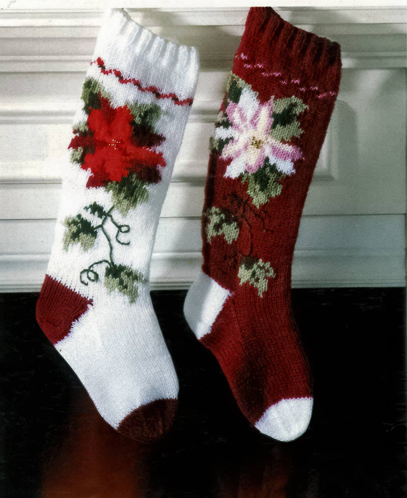 Poinsettia Stockings Pattern – Mary Maxim Ltd