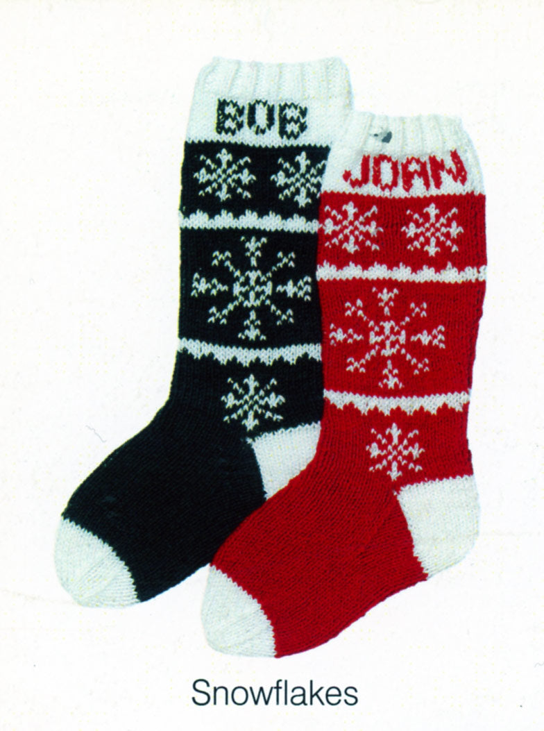 Snowflake Stocking Pattern – Mary Maxim Ltd
