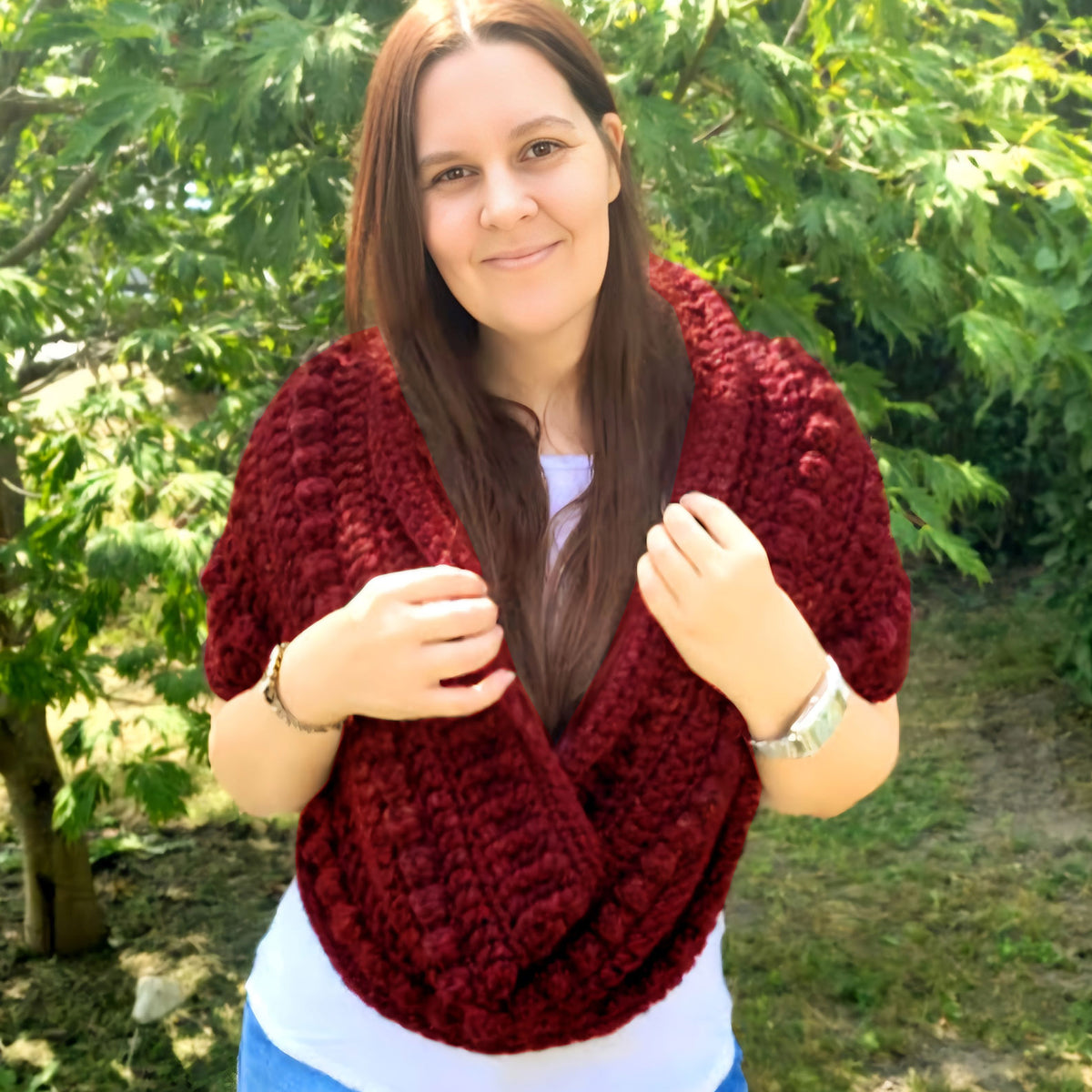 Quick Easy Infinity Scarf – Mary Maxim Ltd