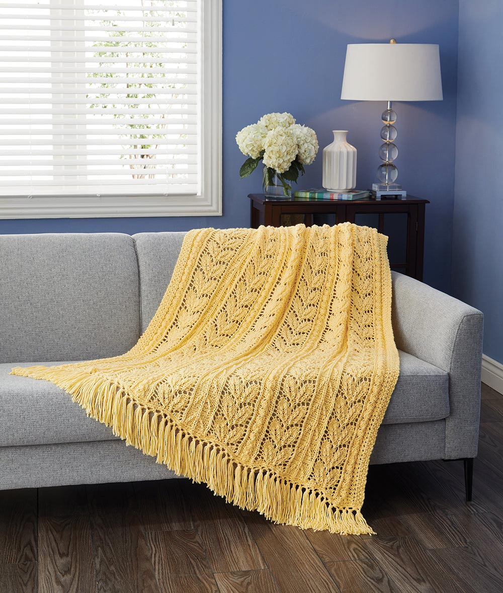 Leafy Tree of Life Throw Pattern – Mary Maxim Ltd