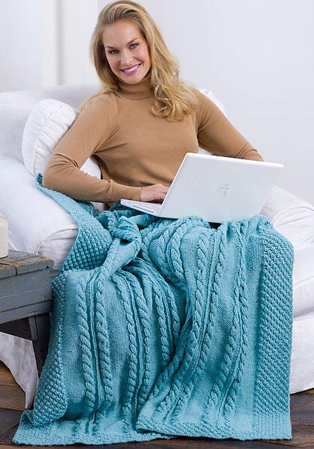 Free Bramble Border Cable Throw Pattern – Mary Maxim Ltd