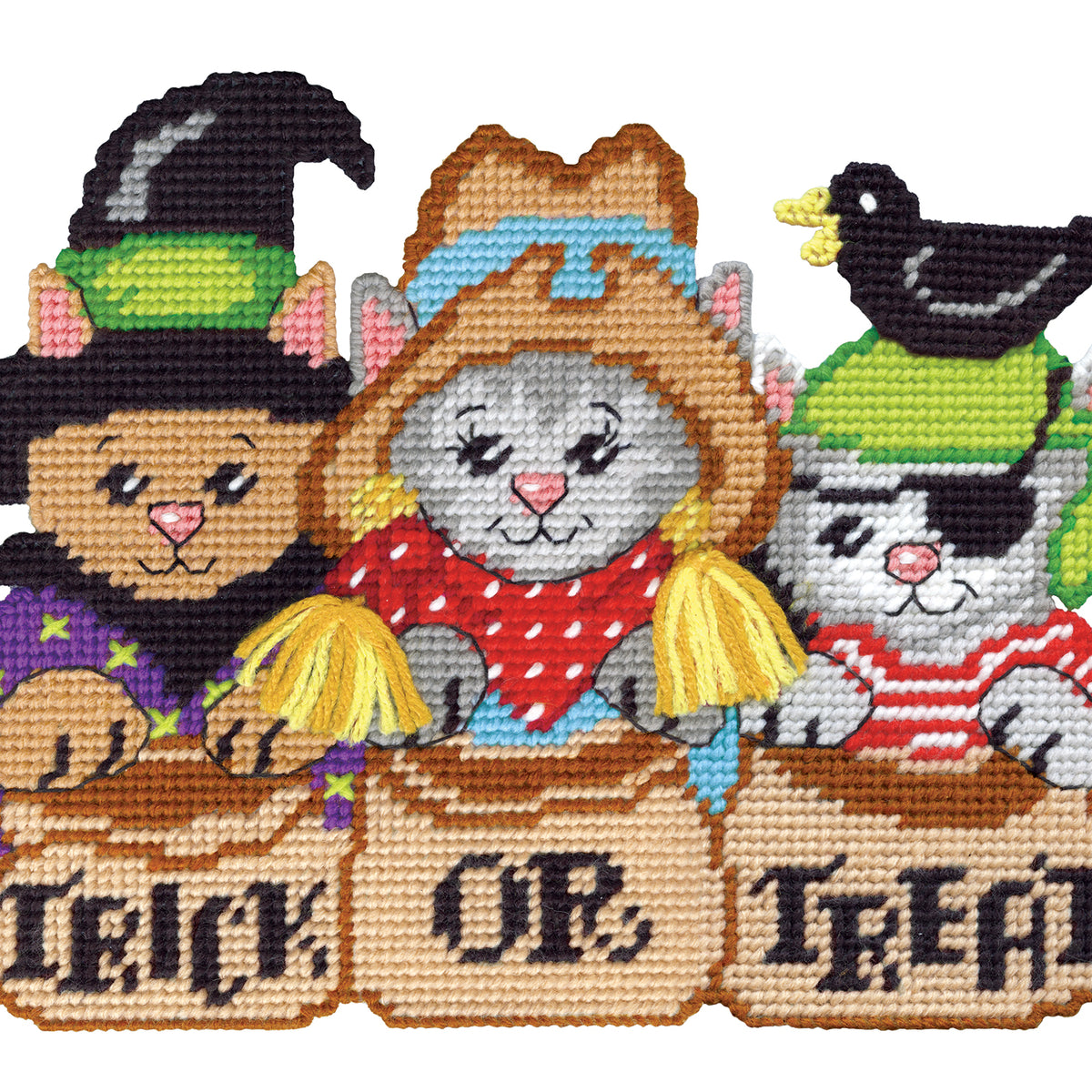 Trick or Treat Cats Plastic Canvas Kit – Mary Maxim Ltd