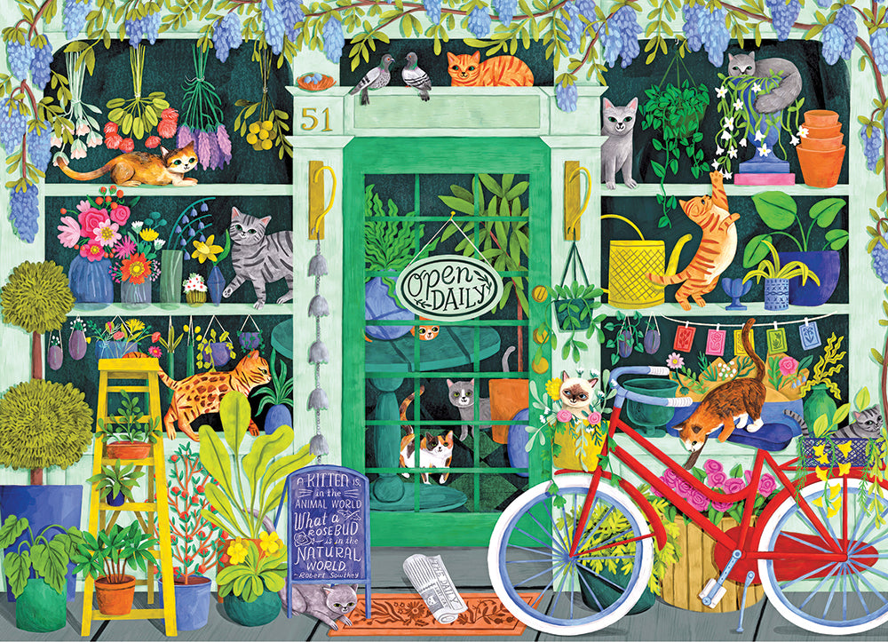 Cat Flowers Jigsaw Puzzle – Mary Maxim Ltd