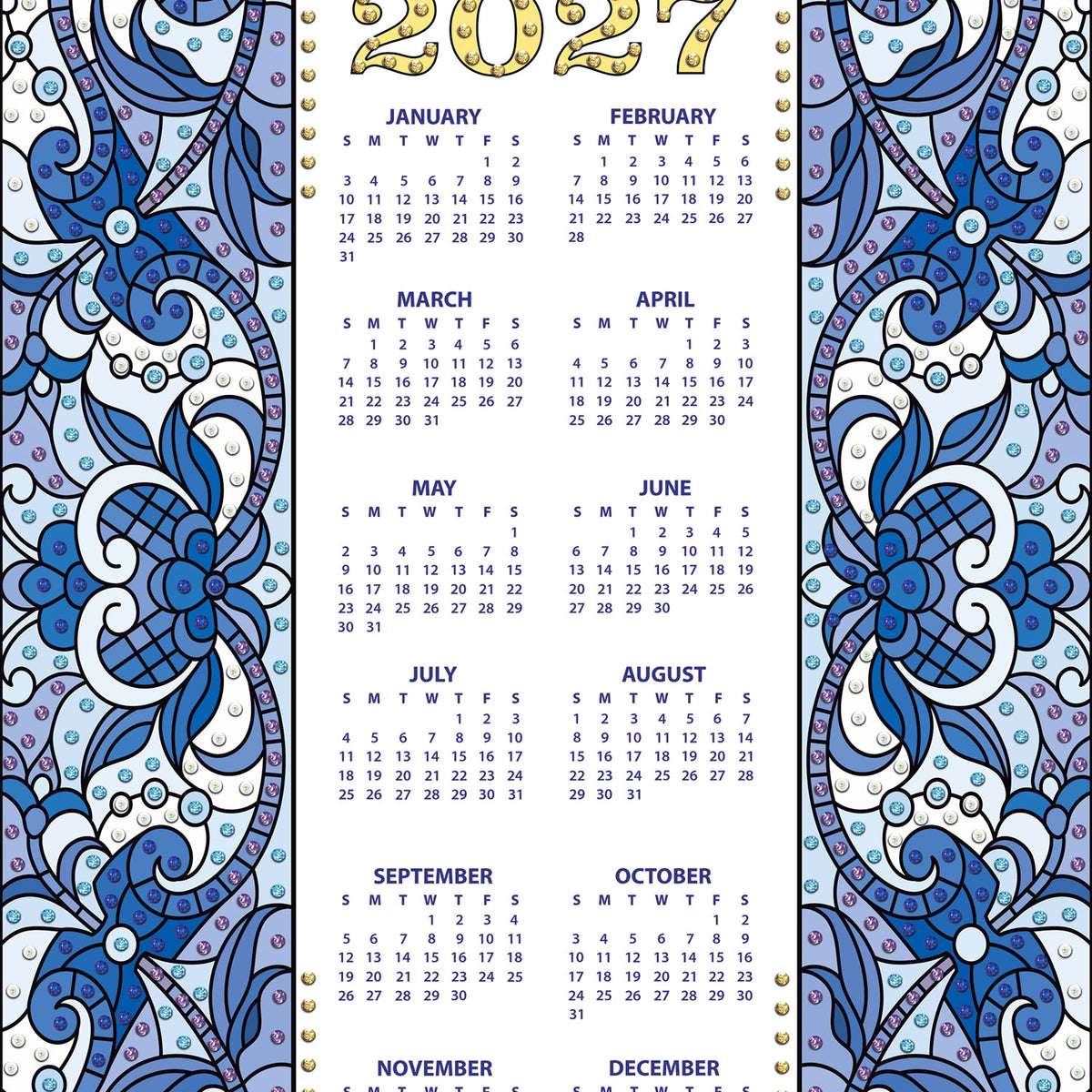 Blue Border 2027 Felt Sequin Calendar – Mary Maxim Ltd