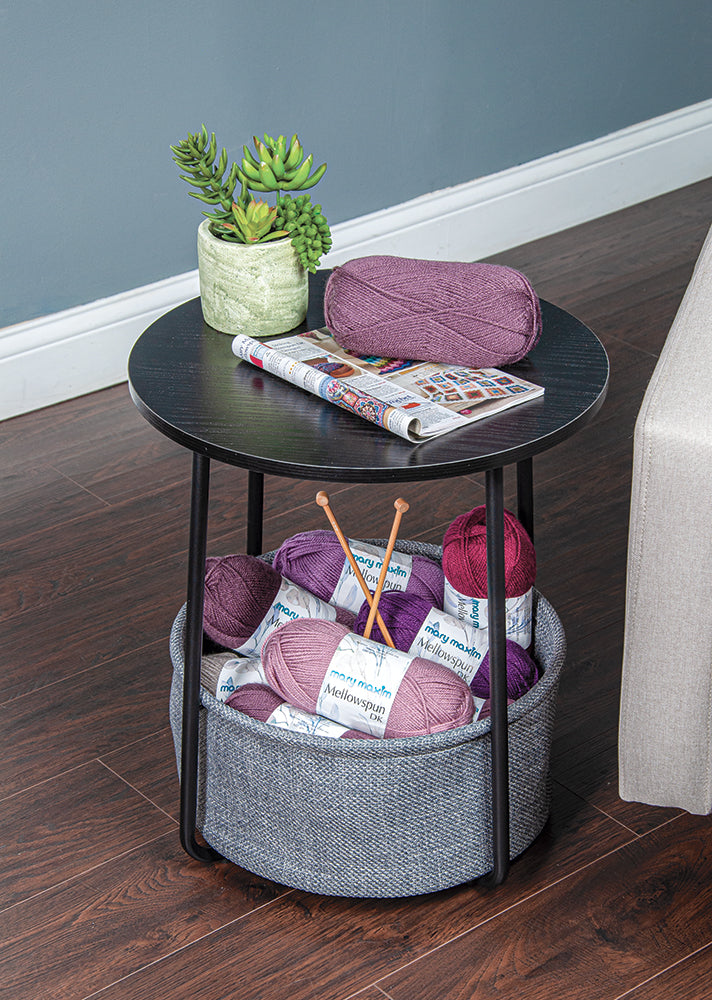 Black Small Round Side End Table – Mary Maxim Ltd