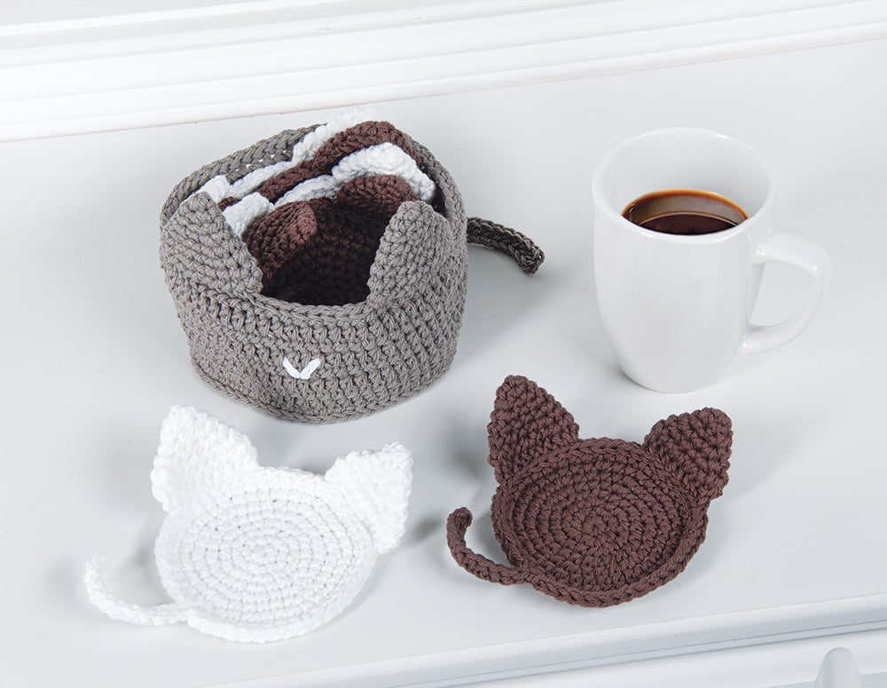 Cat Coasters Set – Mary Maxim Ltd
