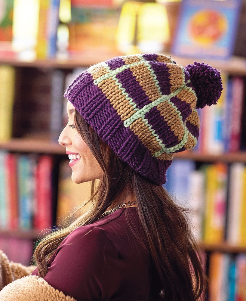 Book Nook Plaid Beanie – Mary Maxim Ltd