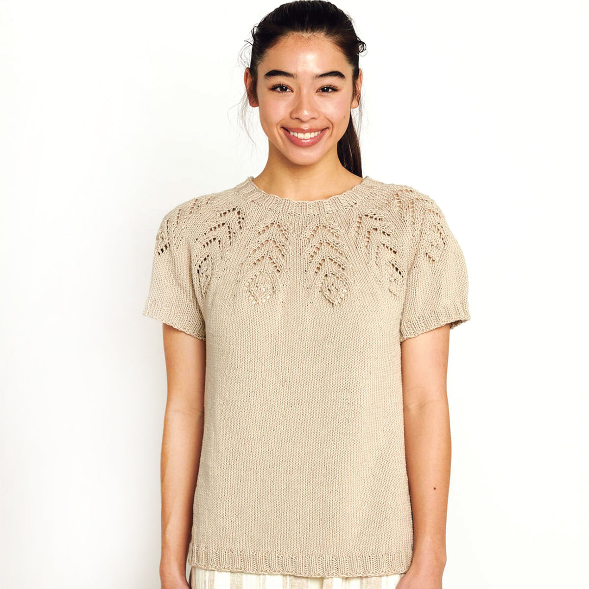 Nice and Lacy Yoke Knit Tee – Mary Maxim Ltd