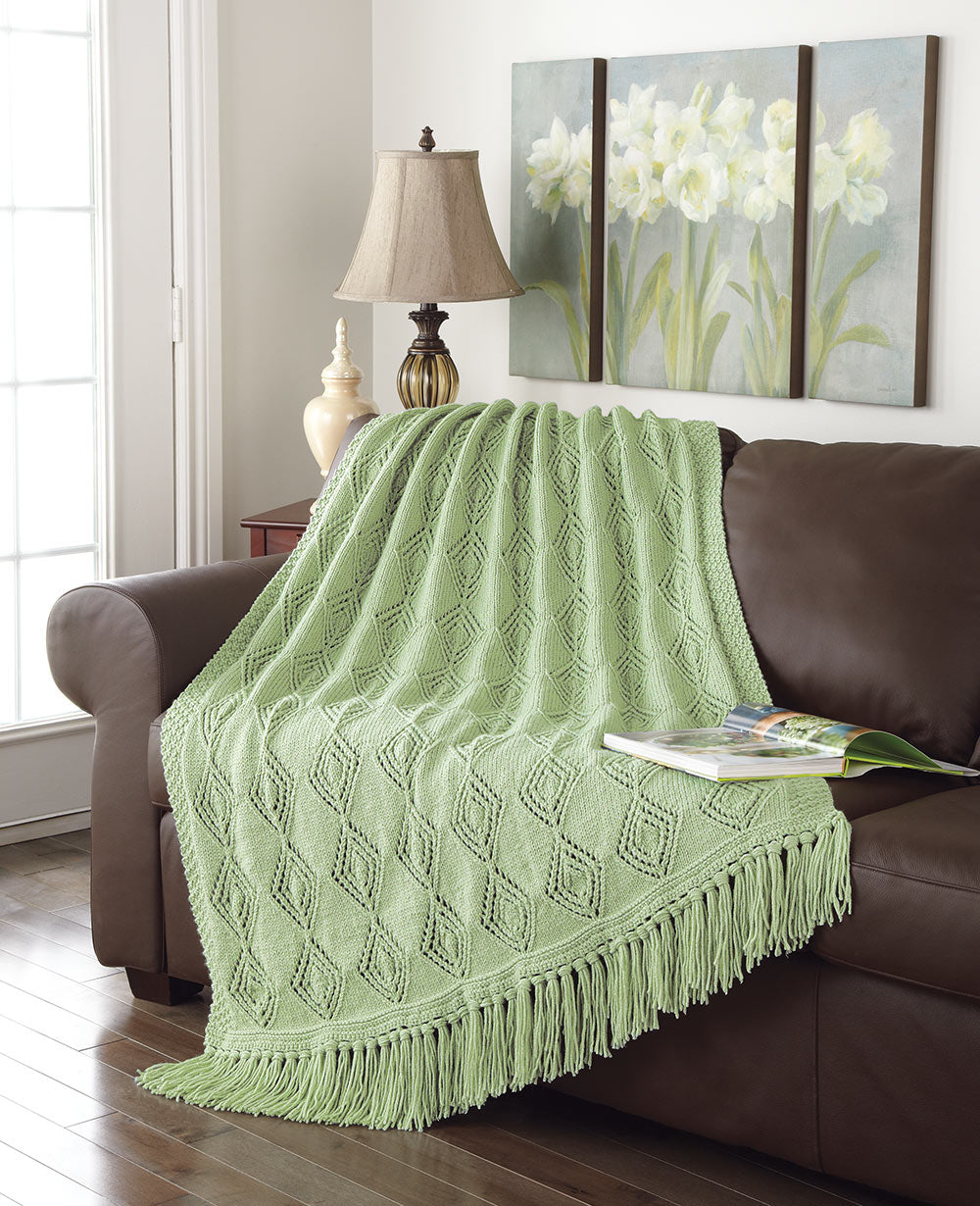 Diamond Medallion Throw – Mary Maxim Ltd