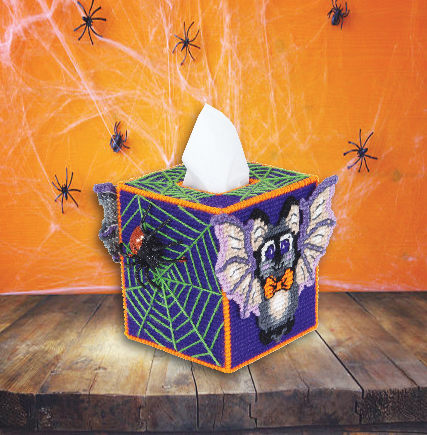 Barnaby The Bat Tissue Box Cover Plastic Canvas Kit – Mary Maxim Ltd