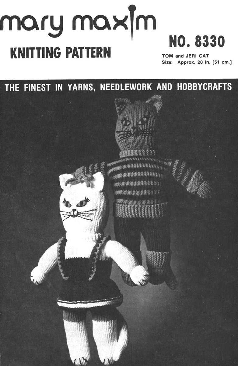 Tom & Jeri Cat Pattern – Mary Maxim Ltd