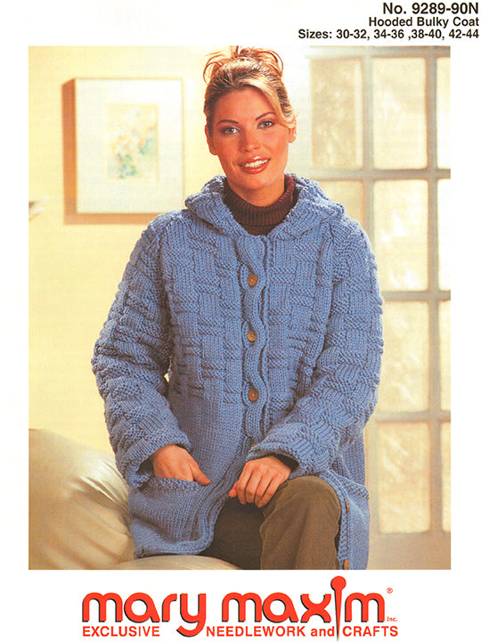 Hooded Bulky Coat Pattern – Mary Maxim Ltd