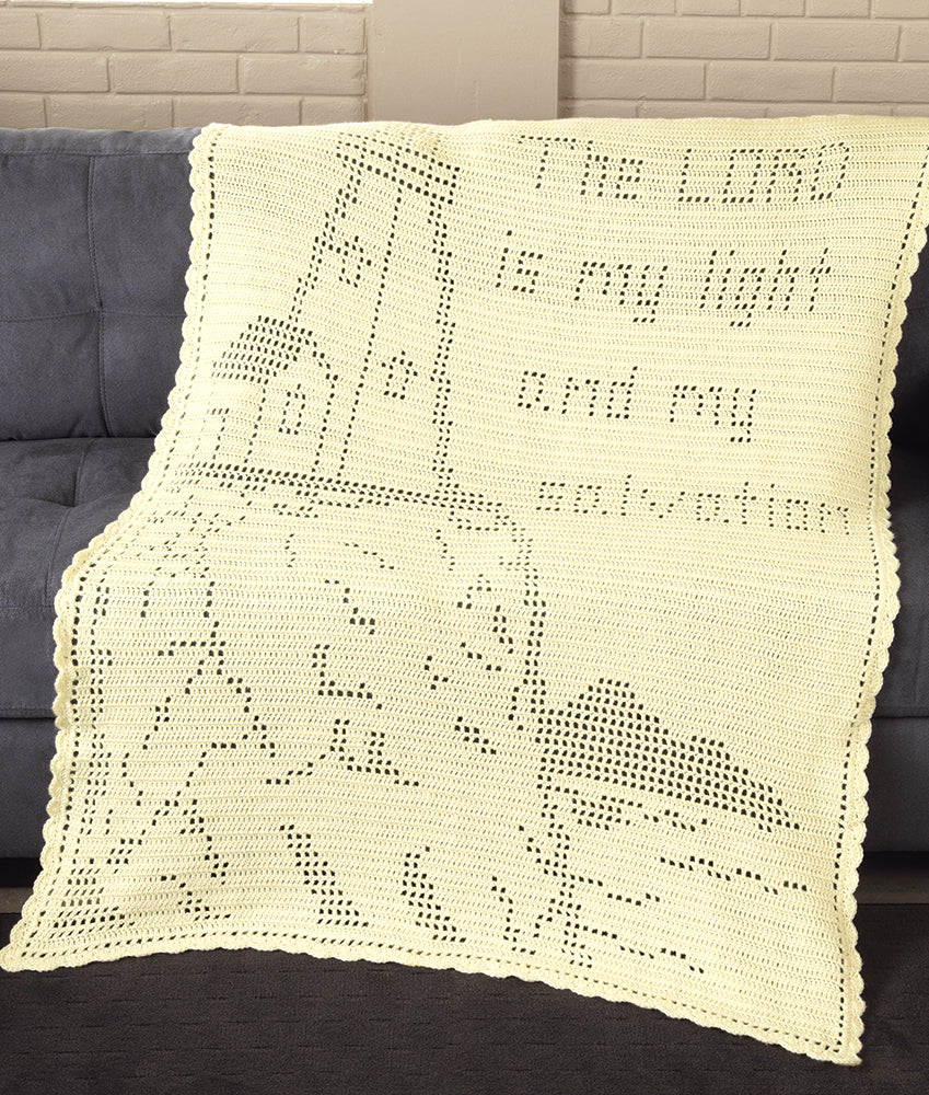 The Lord is My Light Throw Pattern – Mary Maxim Ltd