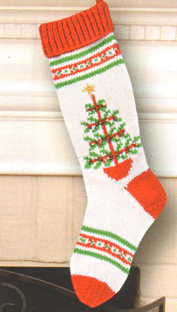 Tree Stocking Pattern – Mary Maxim Ltd